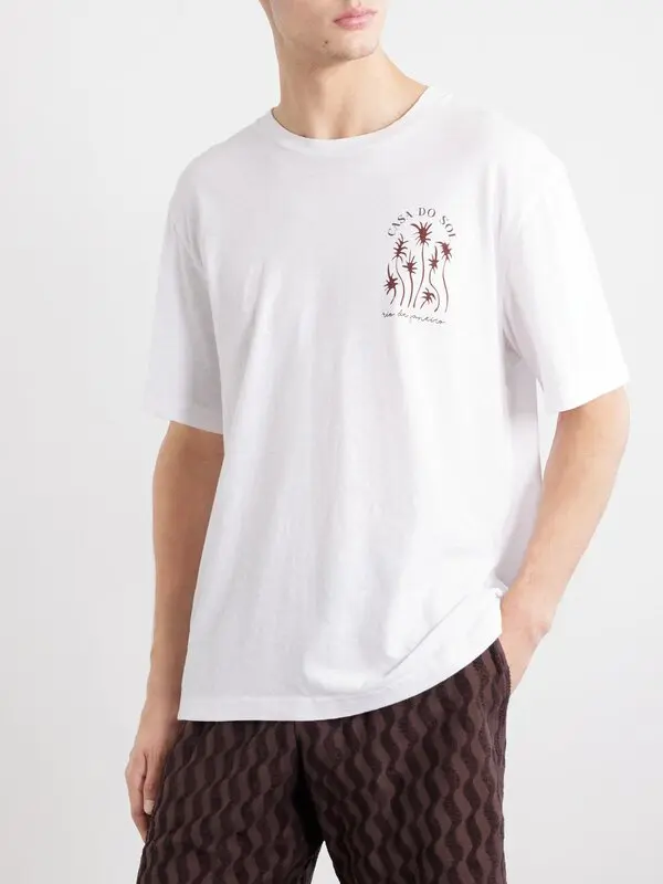 Frescobol Carioca Dinis Printed Cotton-jersey T-shirt