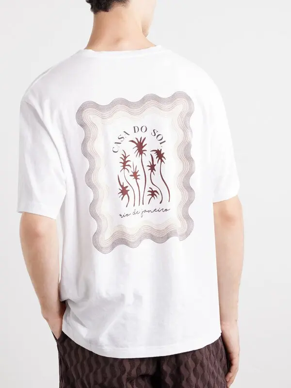 Frescobol Carioca Dinis Printed Cotton-jersey T-shirt