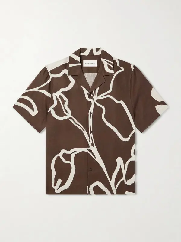 Frescobol Carioca Roberto Floral-print Linen Shirt