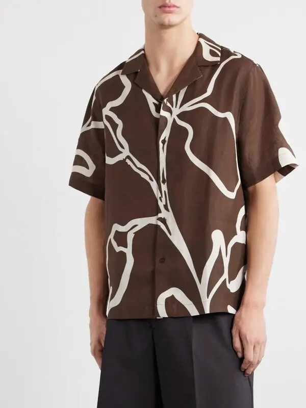 Frescobol Carioca Roberto Floral-print Linen Shirt