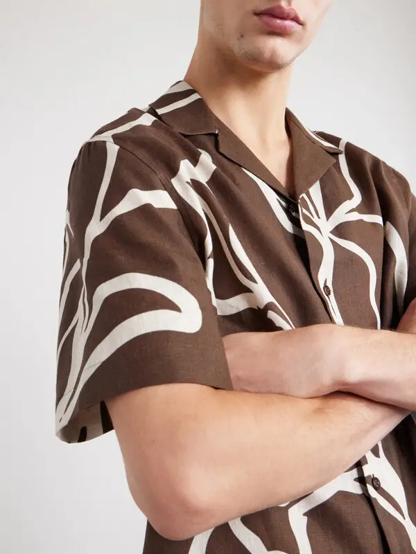 Frescobol Carioca Roberto Floral-print Linen Shirt