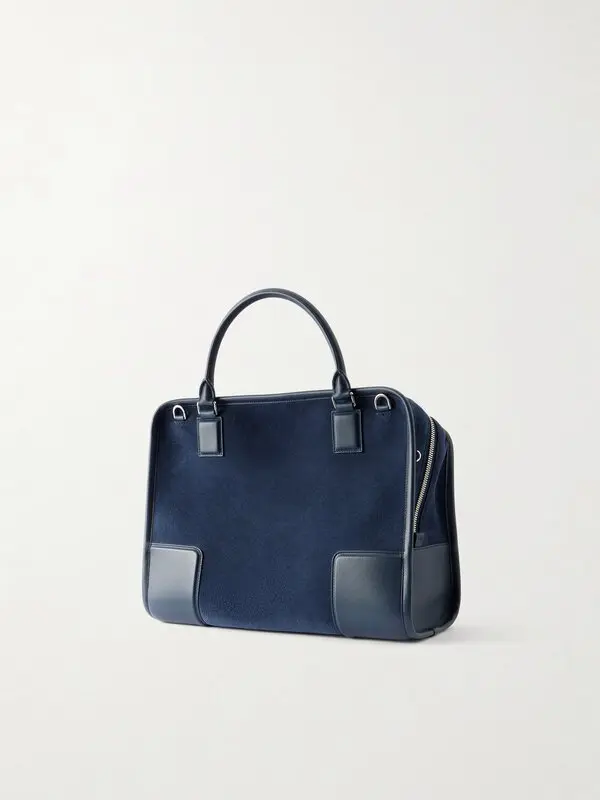 Loewe Amazona 180 Suede Tote Bag - Blue