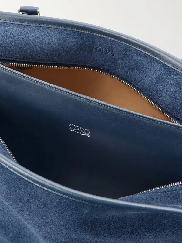 Loewe Amazona 180 Suede Tote Bag - Blue