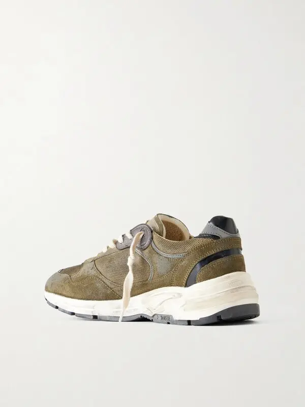 GOLDEN GOOSE Running Dad Suede-trimmed Mesh Sneakers