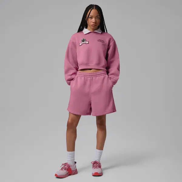 JORDAN Brooklyn Fleece Cropped Crew-neck Sweatshirt