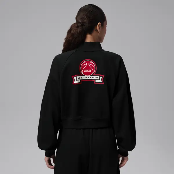 JORDAN Brooklyn Fleece Cropped 1/4-zip Top