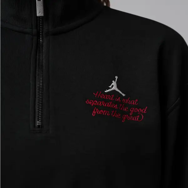 JORDAN Brooklyn Fleece Cropped 1/4-zip Top