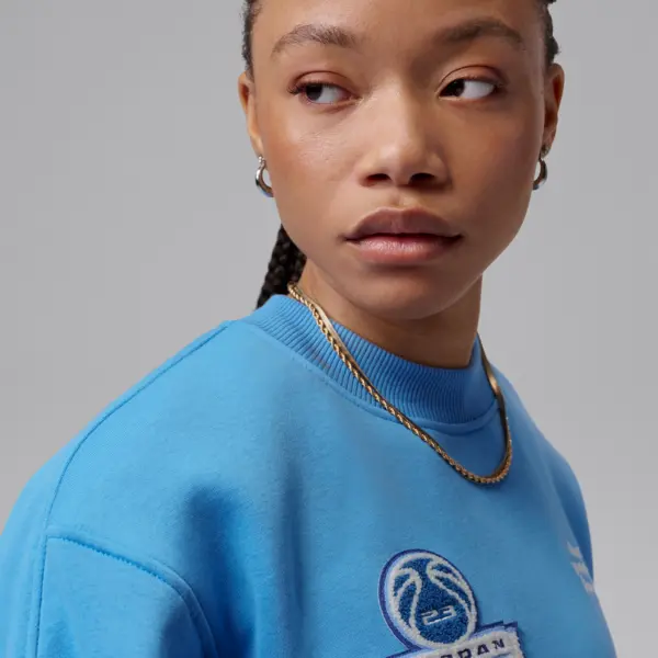 JORDAN Brooklyn Fleece Cropped Crew-neck Sweatshirt