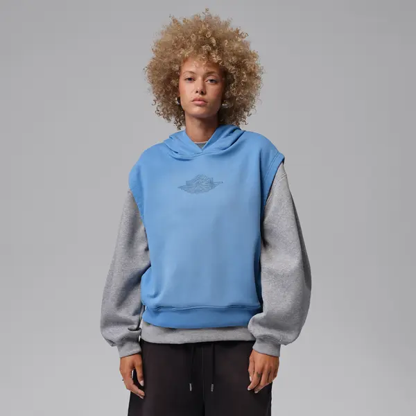 JORDAN Flight Fleece French Terry Short-sleeve Hoodie - Blue