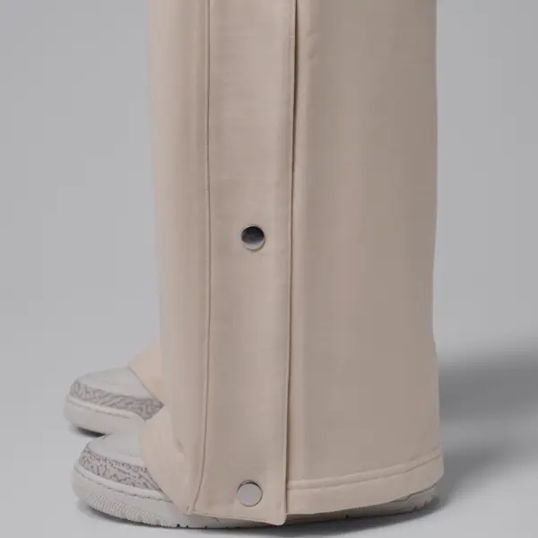 JORDAN Flight Fleece French Terry Snap Pants - White