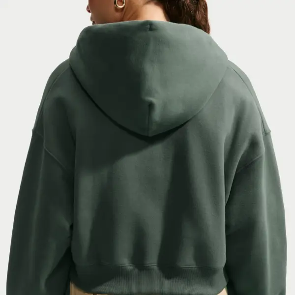 Nike Studio Fleece Oversized Full-zip Cropped Hoodie