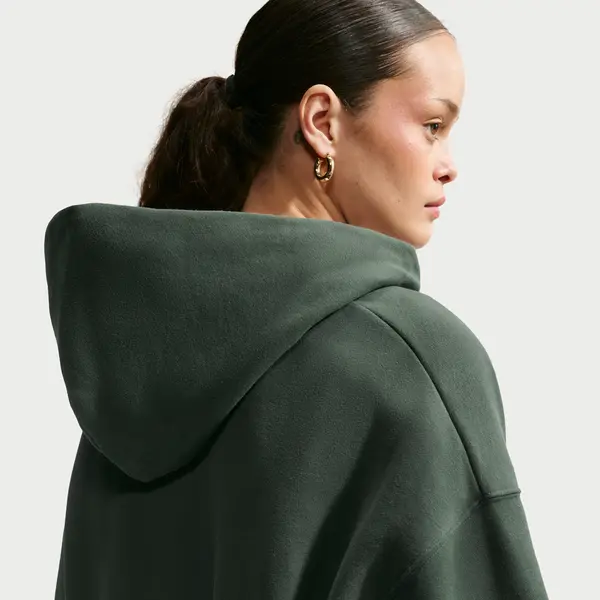 Nike Studio Fleece Oversized Full-zip Cropped Hoodie