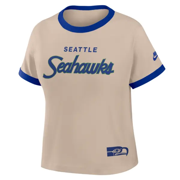 Nike Seattle Seahawks Rewind Ringer Mod Cropped T-shirt