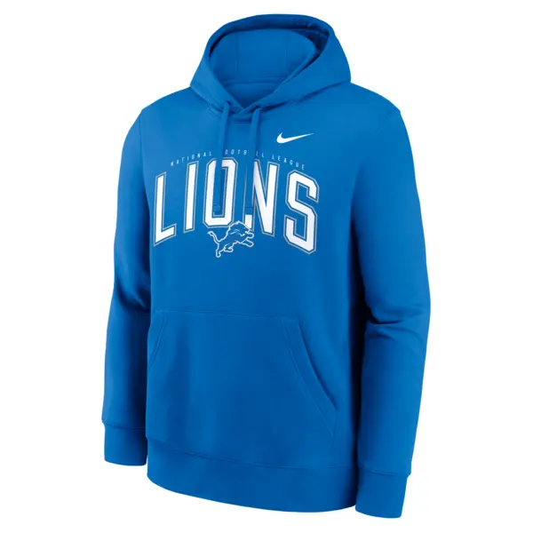 Nike Detroit Lions Club Nfl Pullover Hoodie - Blue