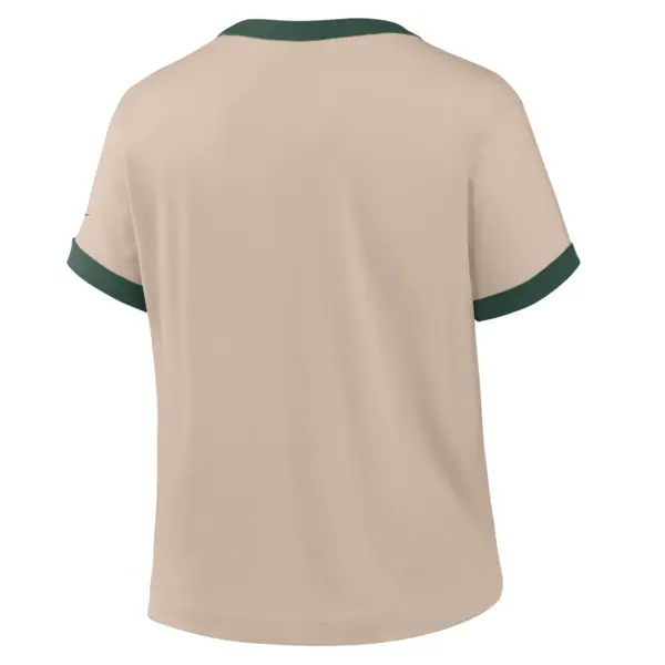 Nike Green Bay Packers Rewind Ringer Mod Cropped T-shirt
