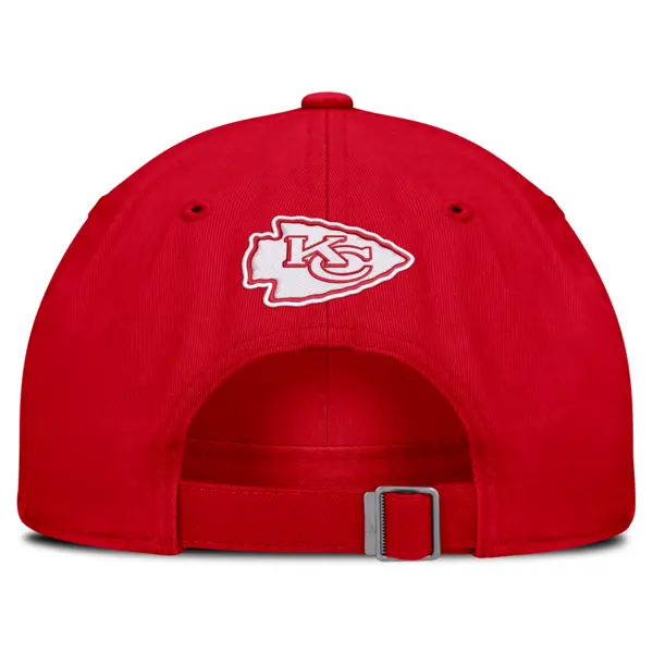 Nike Kansas City Chiefs Club Wordmark Baseball Cap - Red