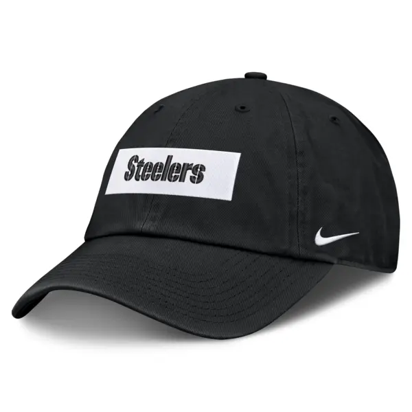 Nike Pittsburgh Steelers Club Wordmark Baseball Cap - Black