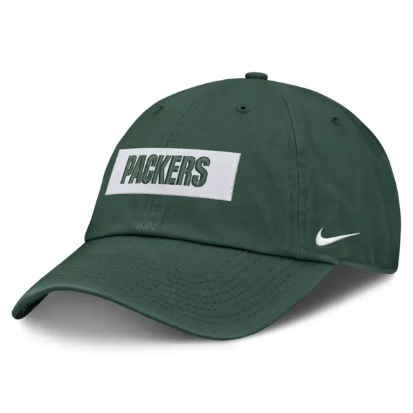 Nike Bay Packers Primetime Club Wordmark Nfl Adjustable Hat