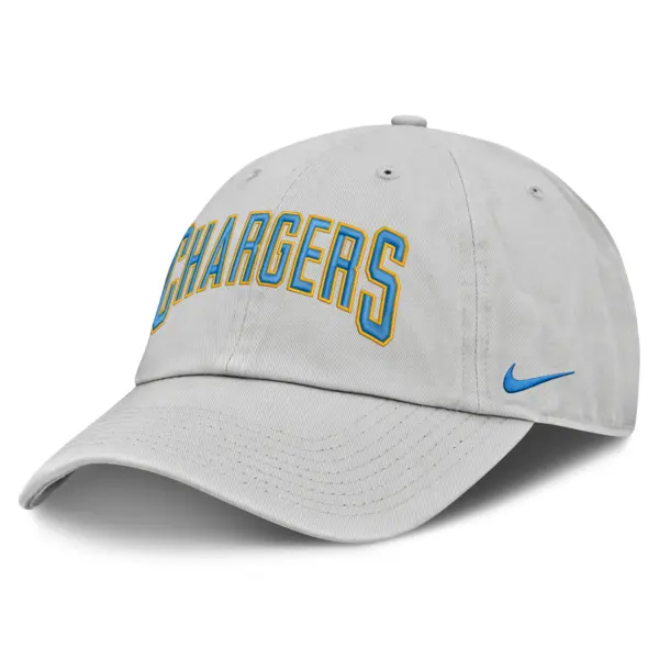 Nike Los Angeles Chargers Primetime Club Arched Nfl Adjustable Hat - Grey