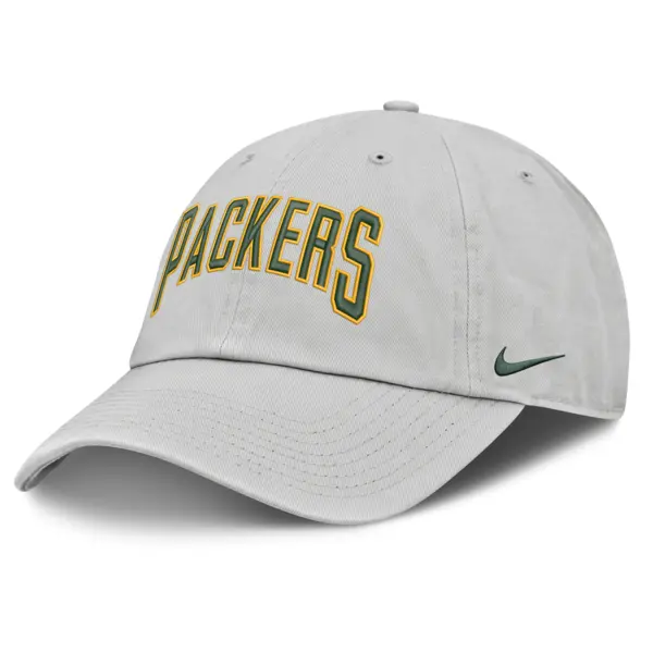 Nike Green Bay Packers Primetime Club Arched Nfl Adjustable Hat - Grey