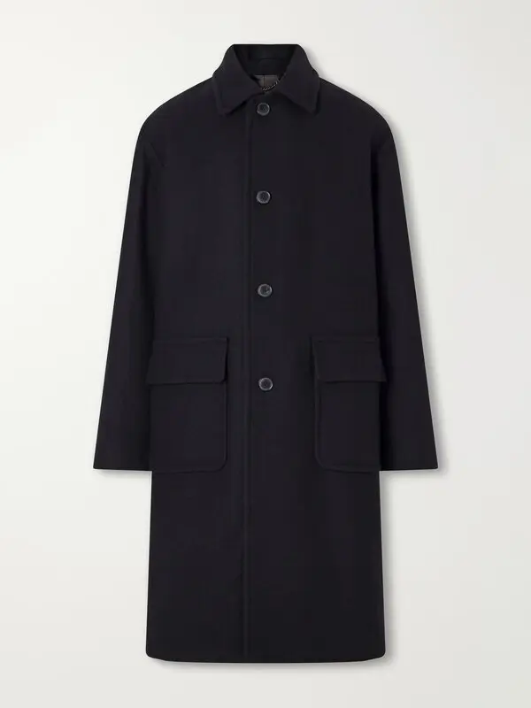 Dries Van Noten Oversized Wool-blend Coat - Black