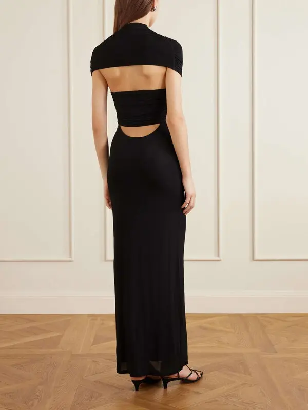 Tove Rama Gathered Jersey Maxi Dress