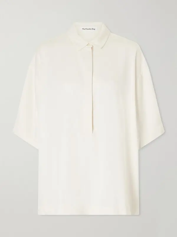 THE FRANKIE SHOP Eda Cady Polo Shirt - Neutrals