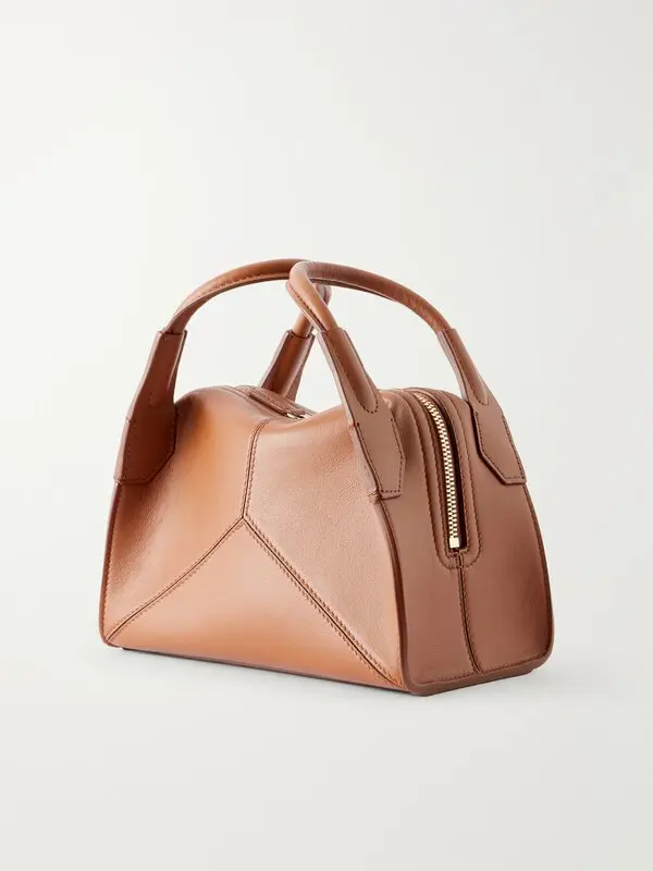 Victoria Beckham Plié Mini Leather Shoulder Bag - Brown