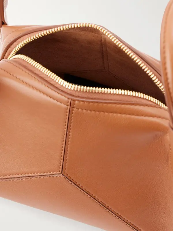 Victoria Beckham Plié Mini Leather Shoulder Bag - Brown