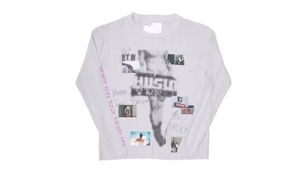 PALY Hustlr Rib Long Sleeve Tee Shirt - White