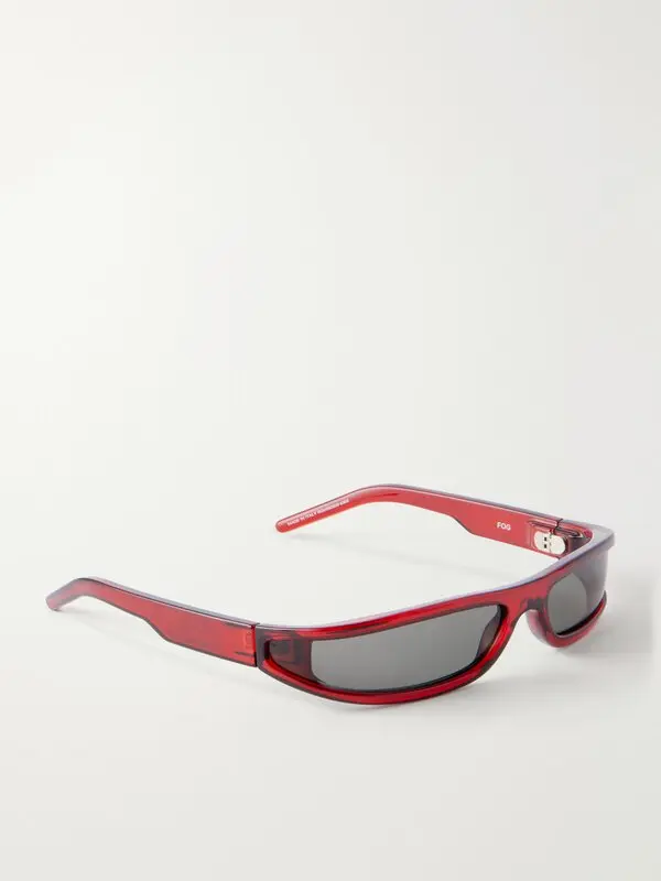 Rick Owens Wrap Around Acetate Sunglasses