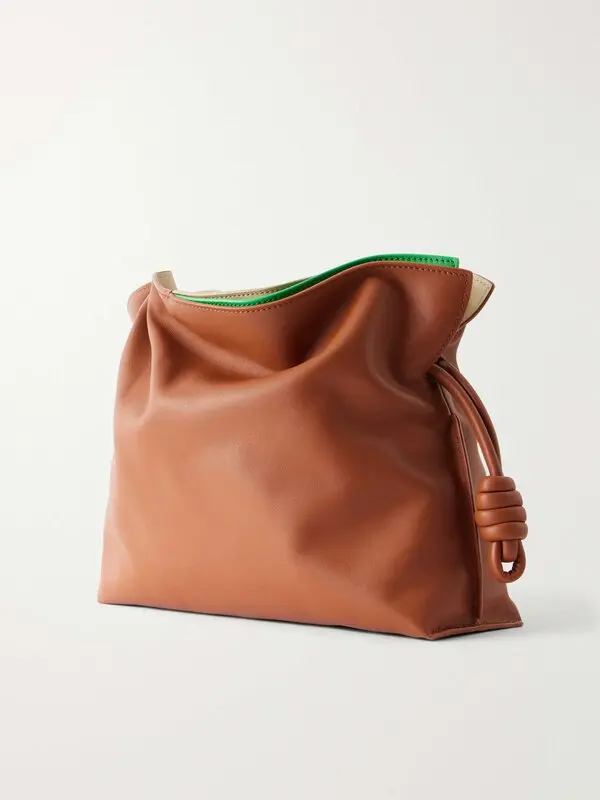 Loewe Flamenco Layers Medium Clutch - Tan