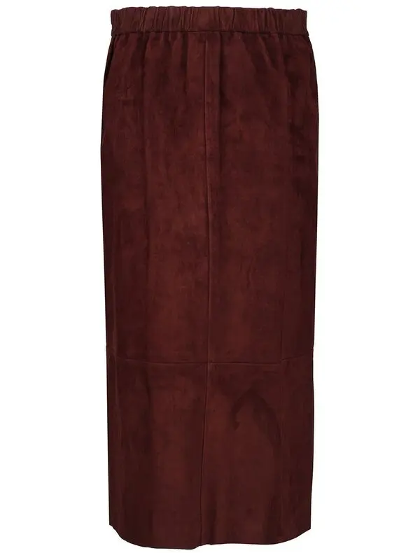 Max Mara Suede Midi Skirt - Multicolor