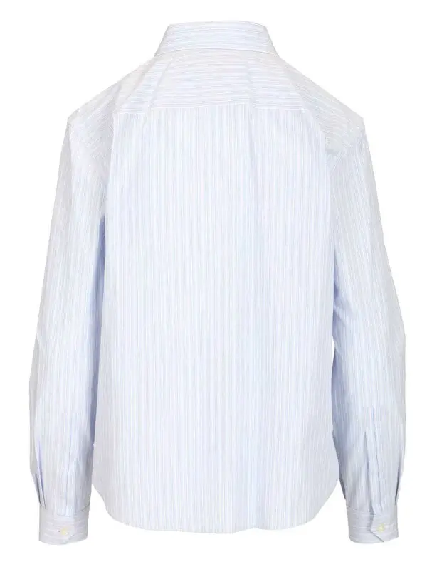 Saint Laurent Cassandre Striped Cotton Poplin Shirt