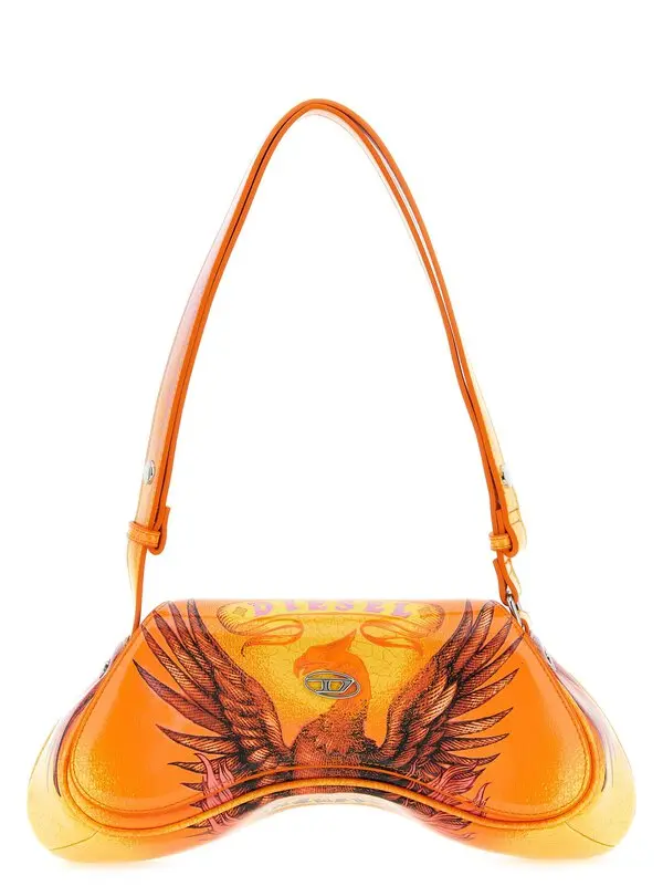 DIESEL® Play' Graphic Print Crossbody Bag - Orange