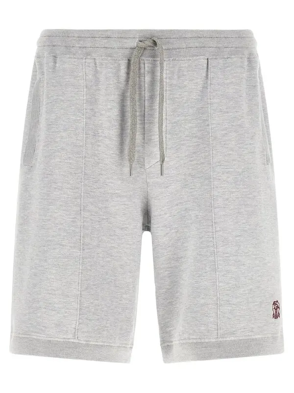 Brunello Cucinelli Double Knit Bermuda Shorts - Gray