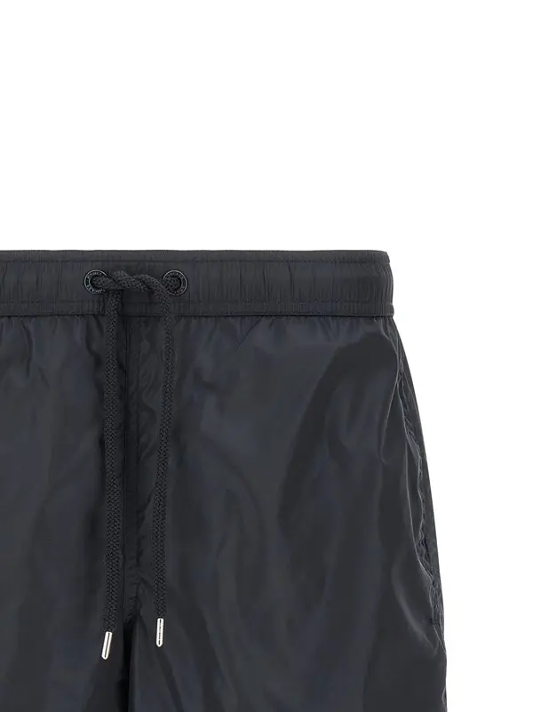 Moncler Logo Patch Swim Shorts - Blue