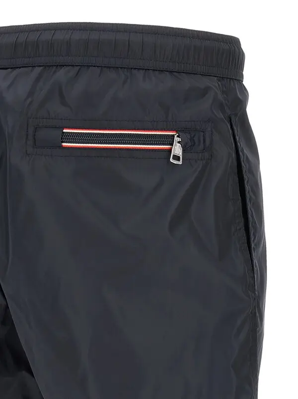 Moncler Logo Patch Swim Shorts - Blue