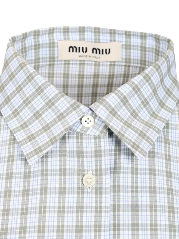 Miu Miu Checked Poplin Shirt