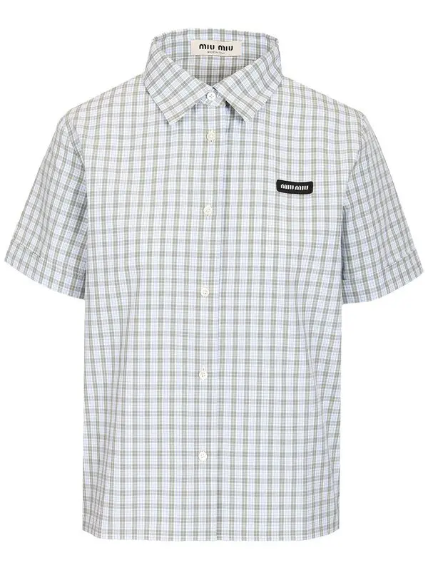 Miu Miu Checked Poplin Shirt - Multicolor
