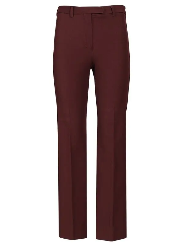 Max Mara Stretch Cotton Blend High-waisted Trousers - Multicolor