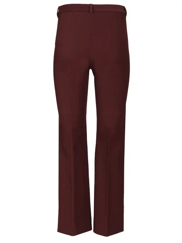 Max Mara Stretch Cotton Blend High-waisted Trousers - Multicolor