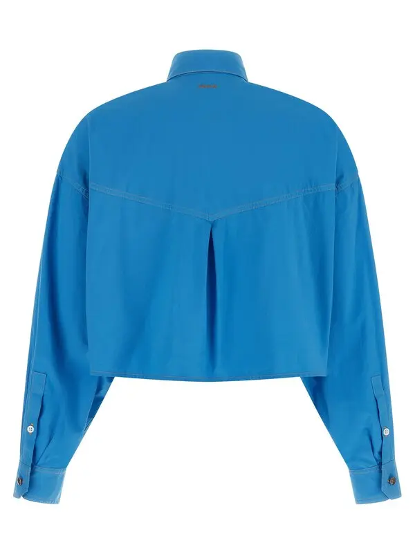 Versace Medusa Button Cropped Shirt