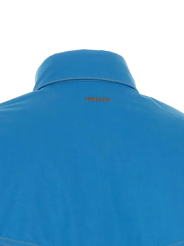 Versace Medusa Button Cropped Shirt