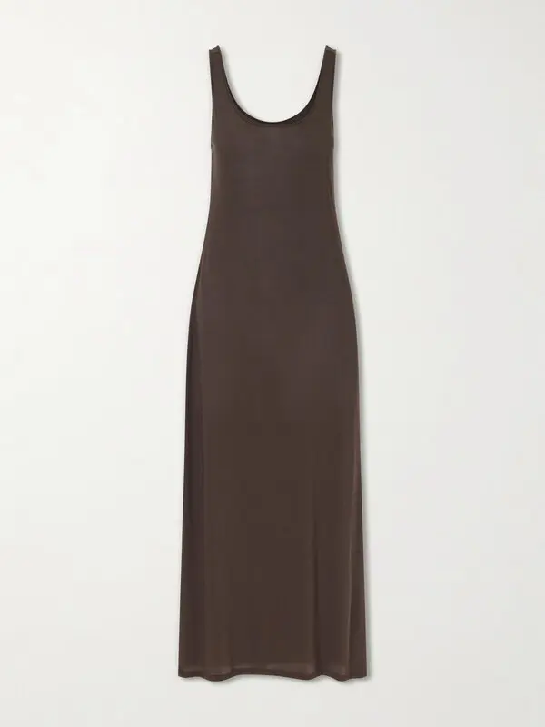 LESET Milo Cotton-jersey Maxi Dress