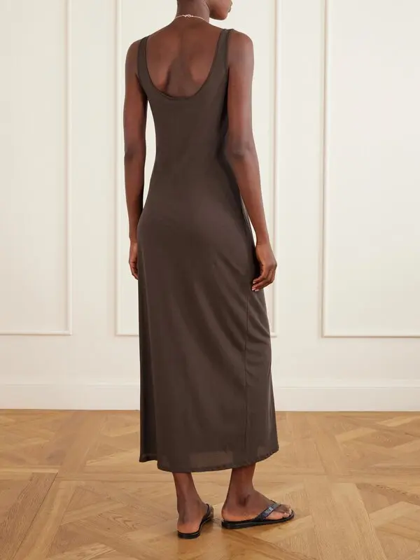 LESET Milo Cotton-jersey Maxi Dress