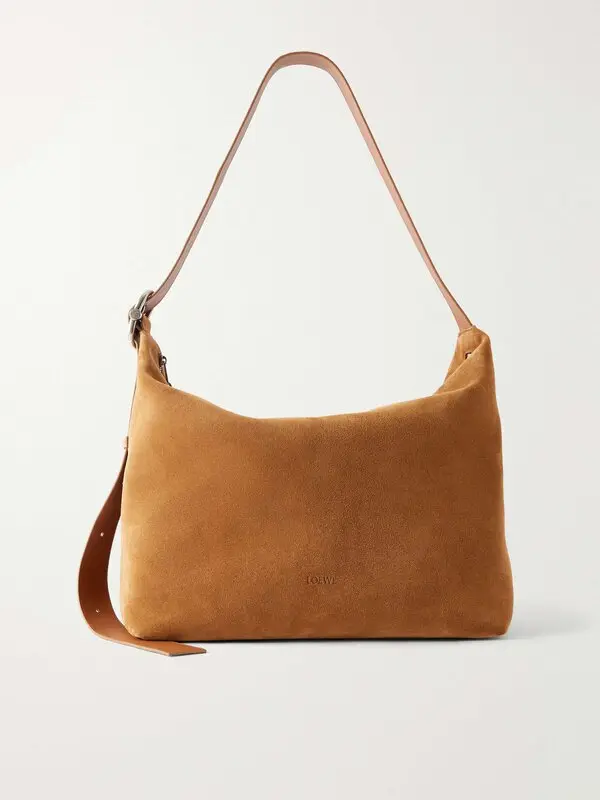 Loewe Loop Large Suede Shoulder Bag