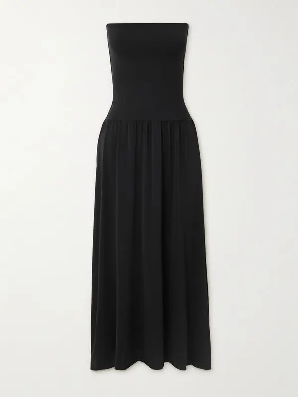 ERES Oda Peau Douce And Stretch-jersey Coverup - Black