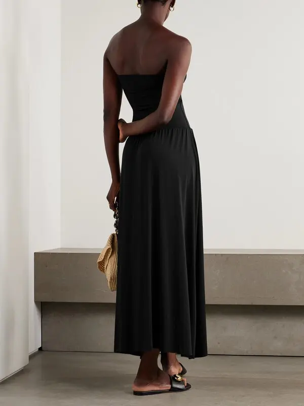 ERES Oda Peau Douce And Stretch-jersey Coverup - Black