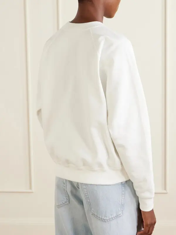 JIL SANDER Cropped Cotton Jersey Sweatshirt